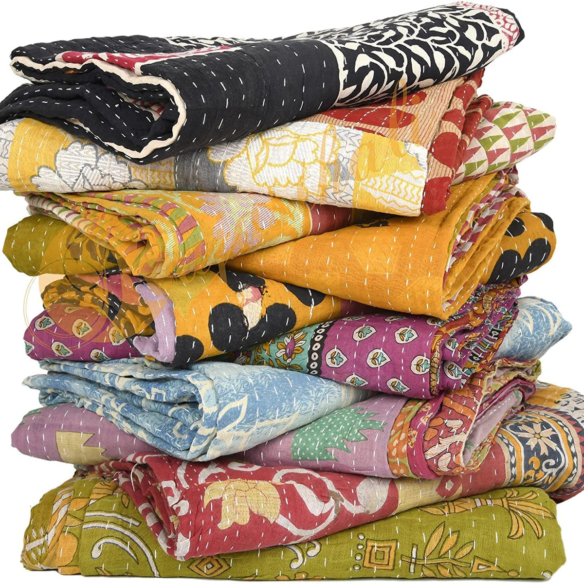 Kantha Collection – Rust & Cinder