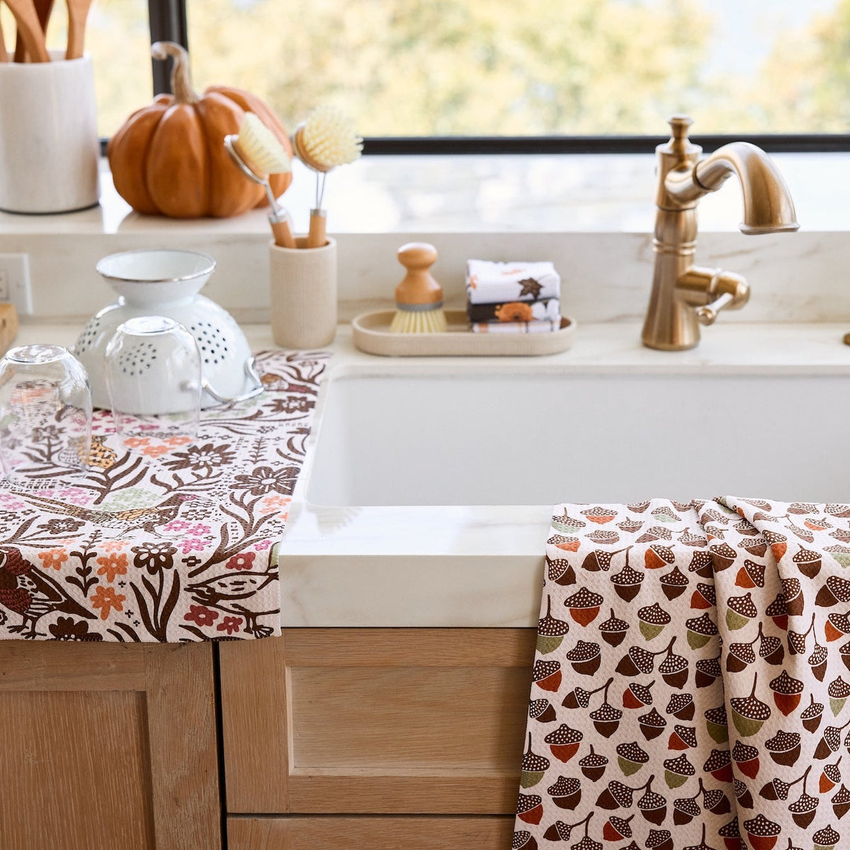 Geometry Towels – Rust & Cinder