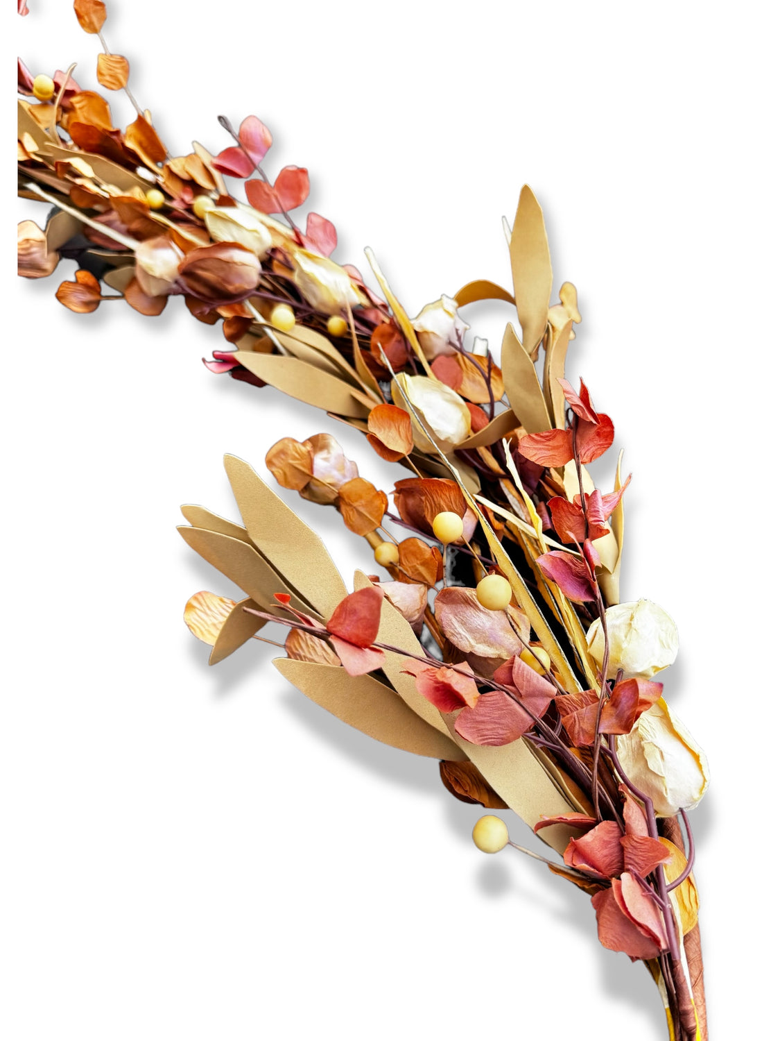 Pink Chinese Lantern & Berry Garland – Rust & Cinder