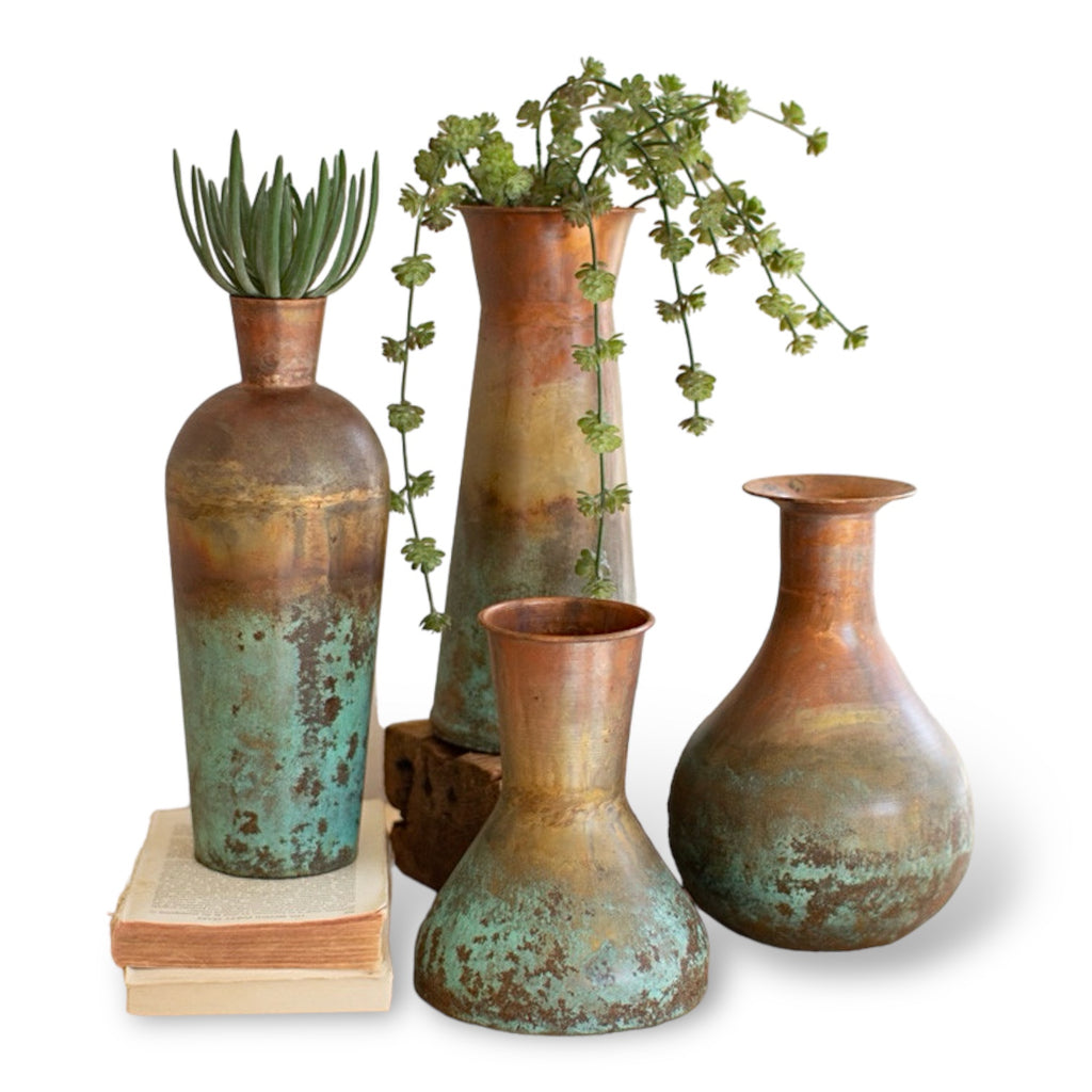 Two-Toned Copper Vases – Rust & Cinder
