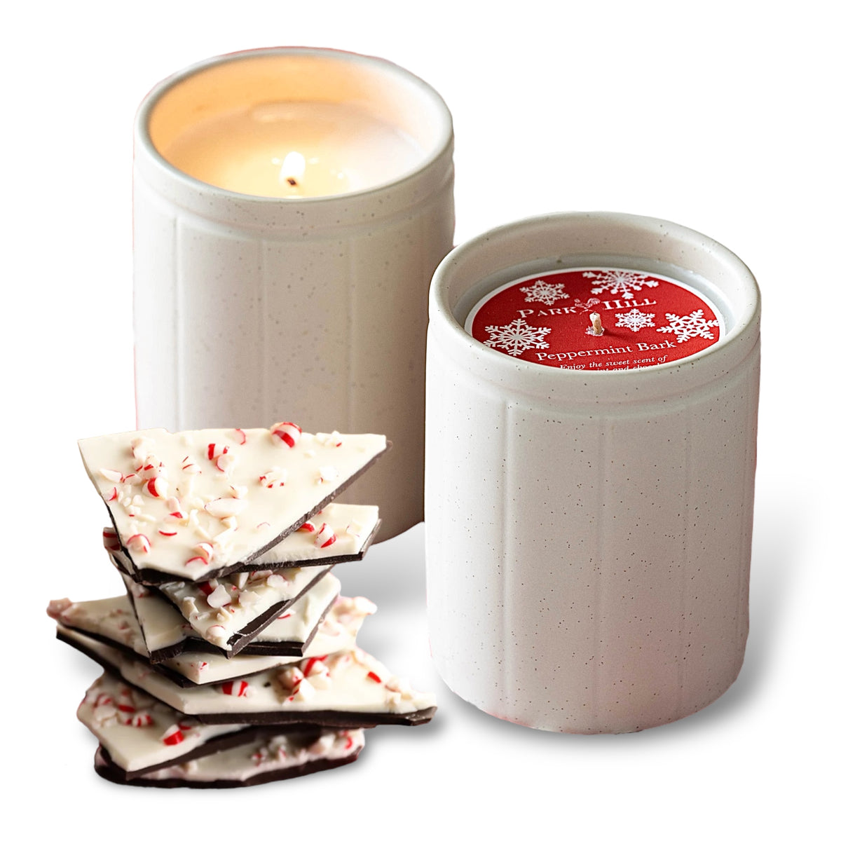 Peppermint Bark Natural Crock Candle – Rust & Cinder