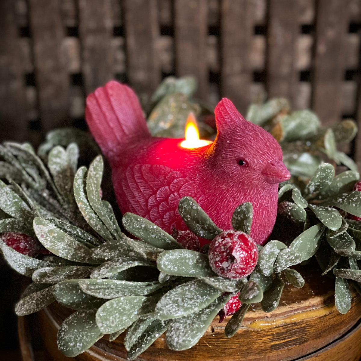 Cardinal Shaped Moving Flame LED Candle – Rust & Cinder