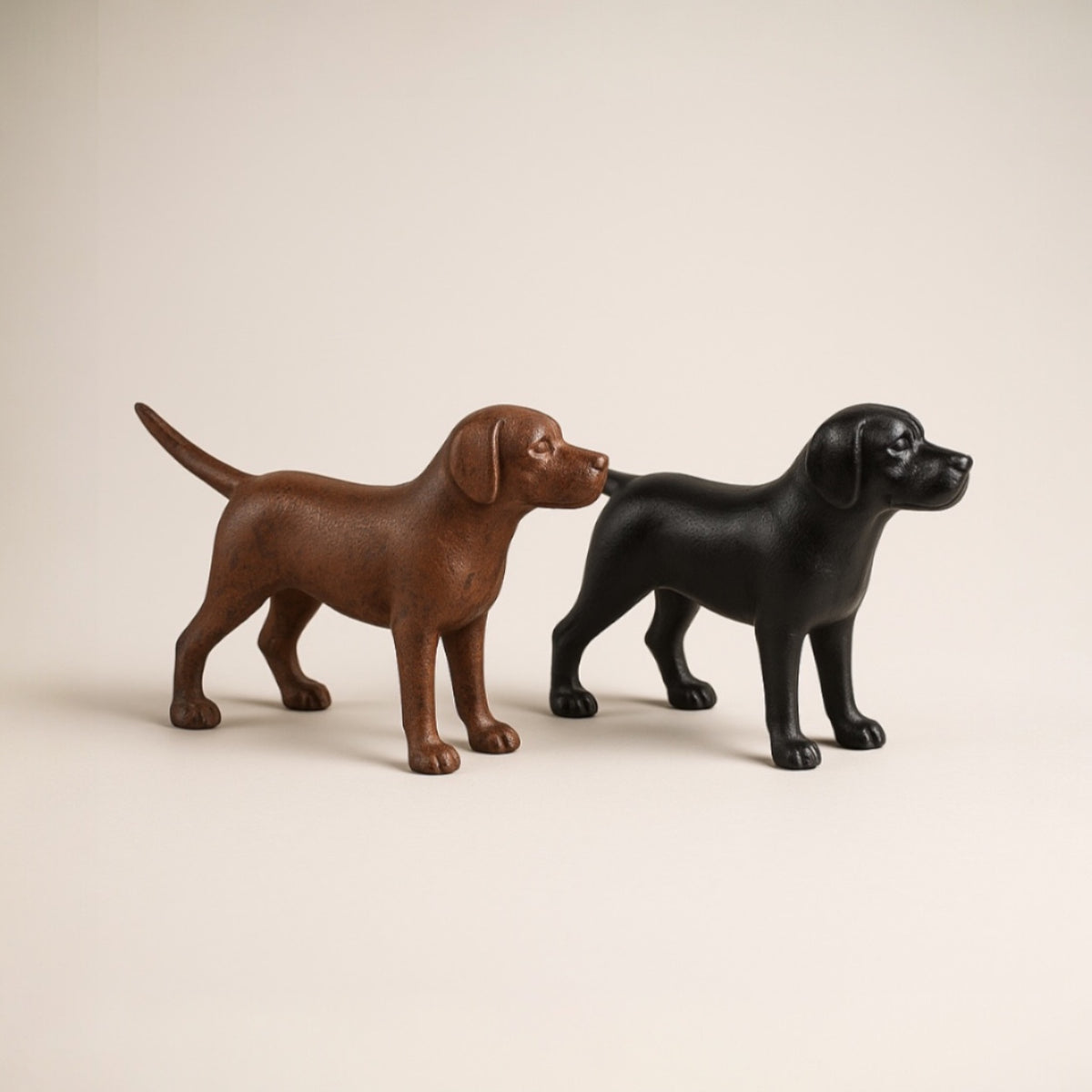 Cast Iron Labrador Dog Figurines | 2 Colors – Rust & Cinder