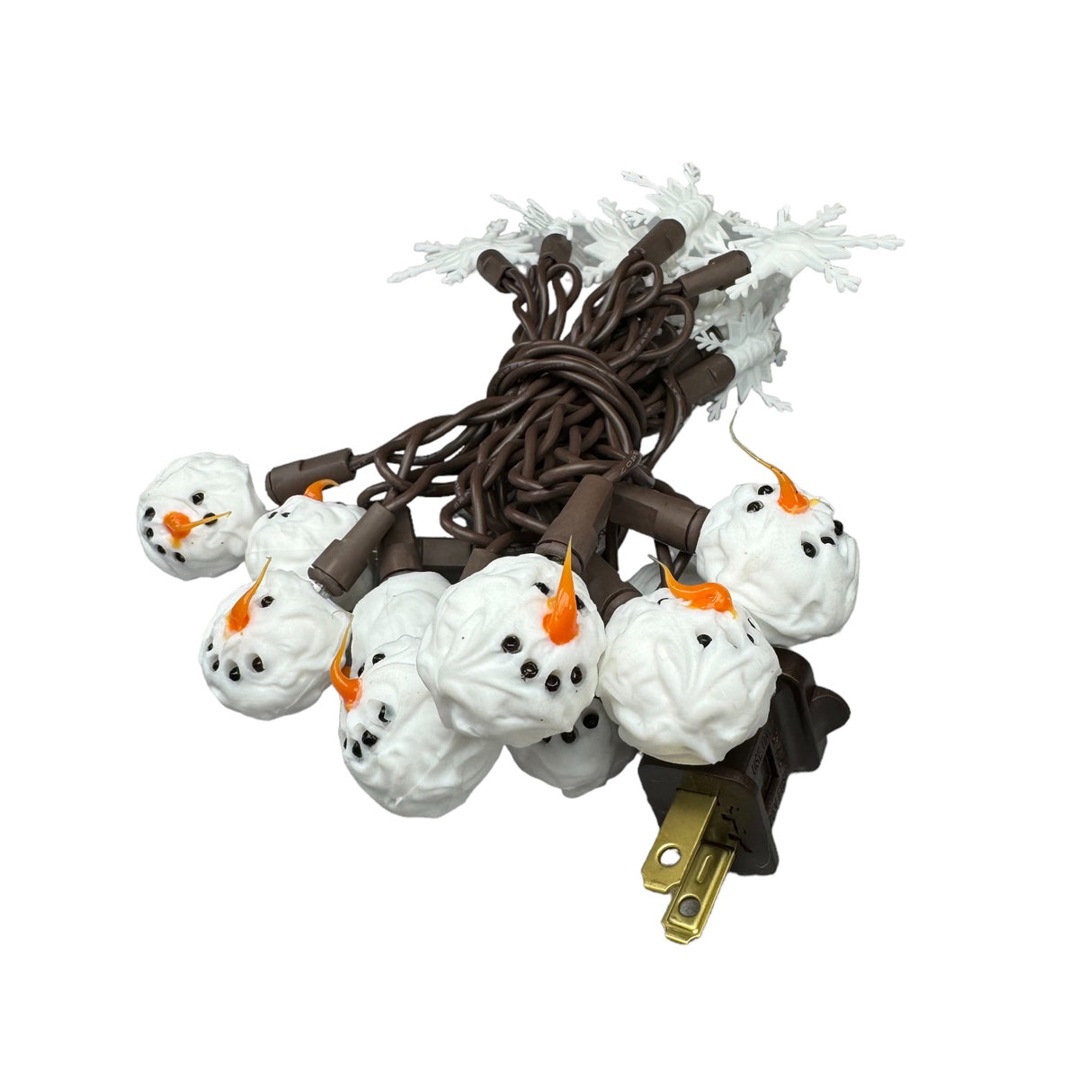 Snowman and Snowflake Pop-On String of Lights – Rust & Cinder