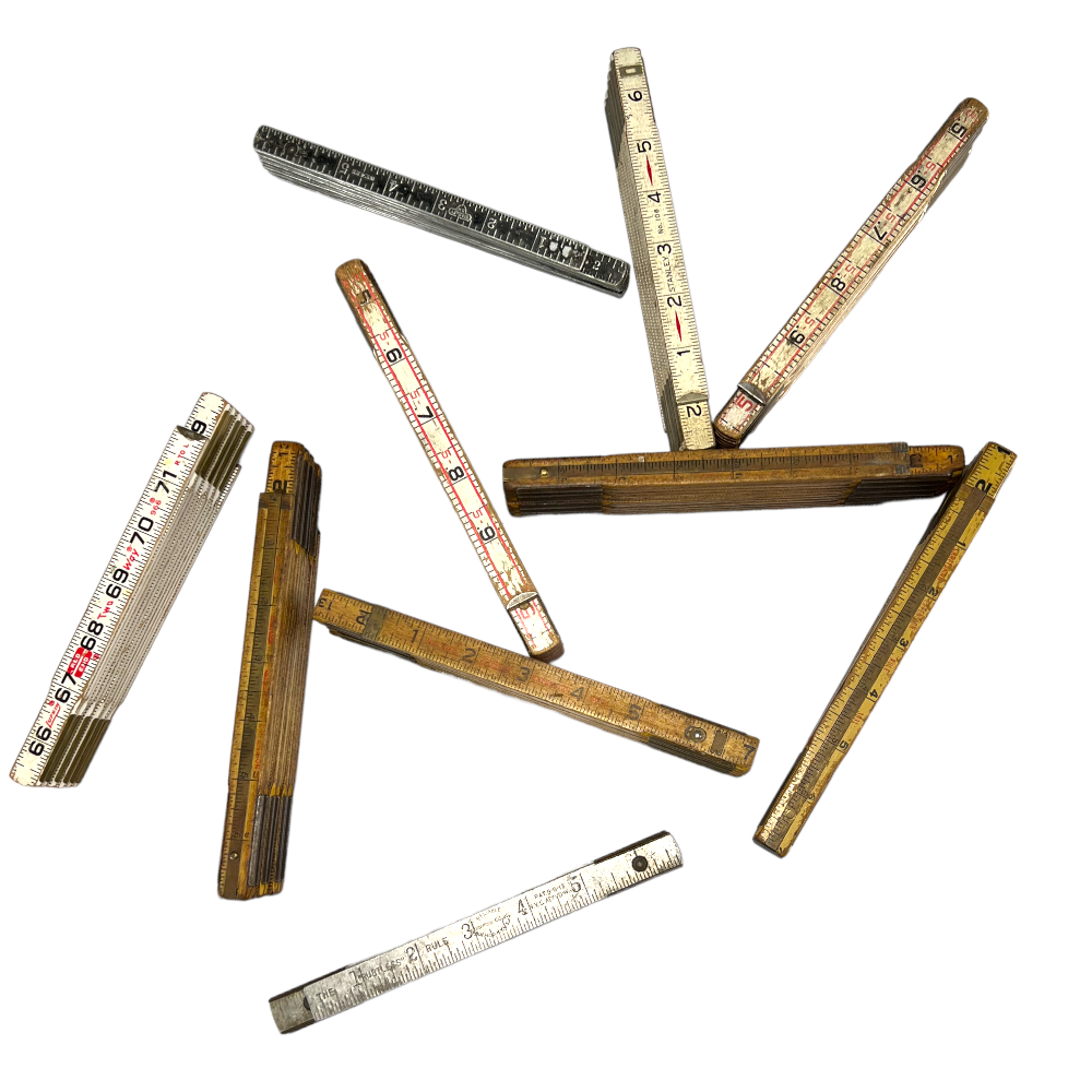 Vintage Folding Ruler – Rust & Cinder