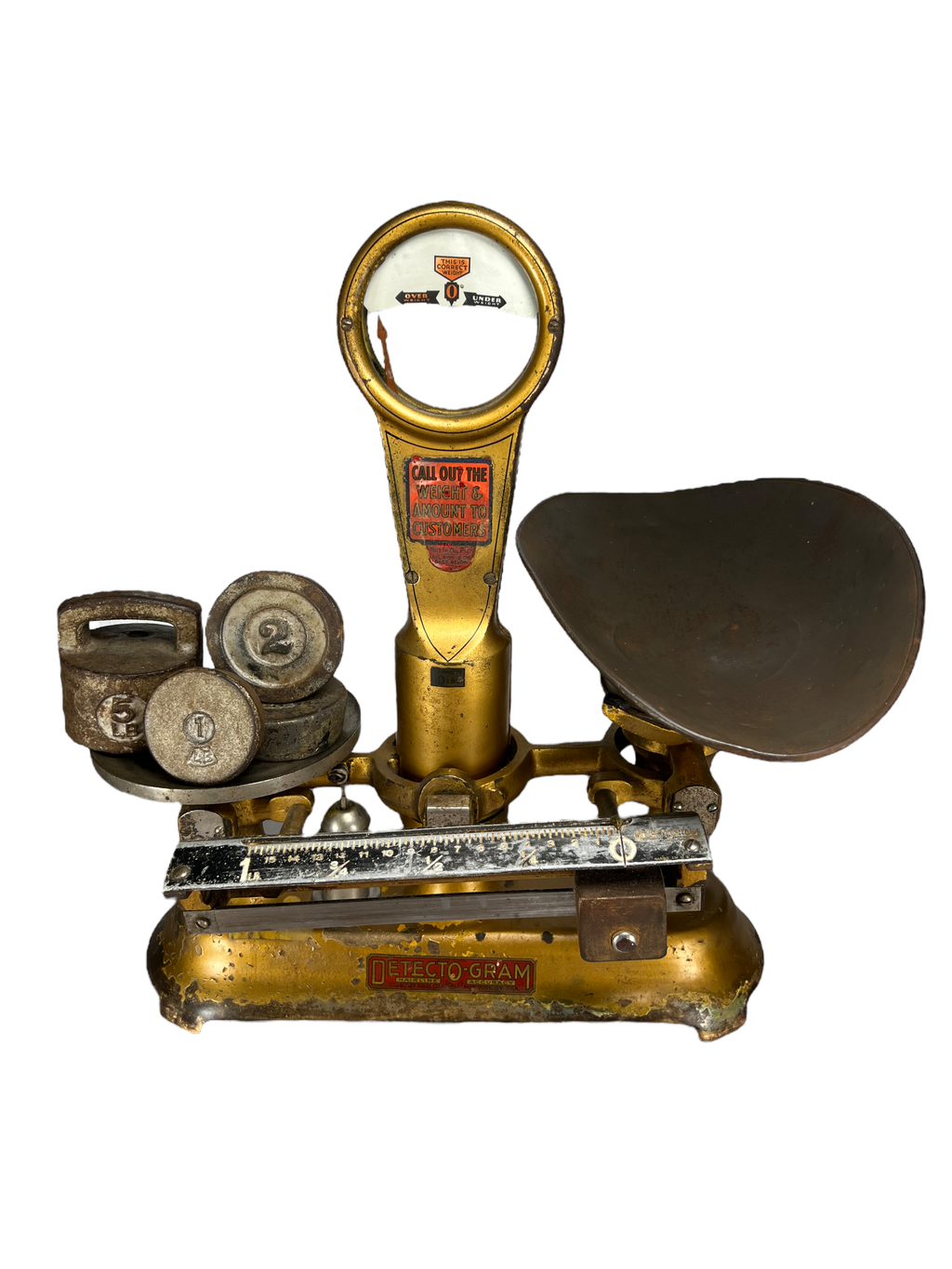 Vintage DetectO-Gram Scale – Rust & Cinder
