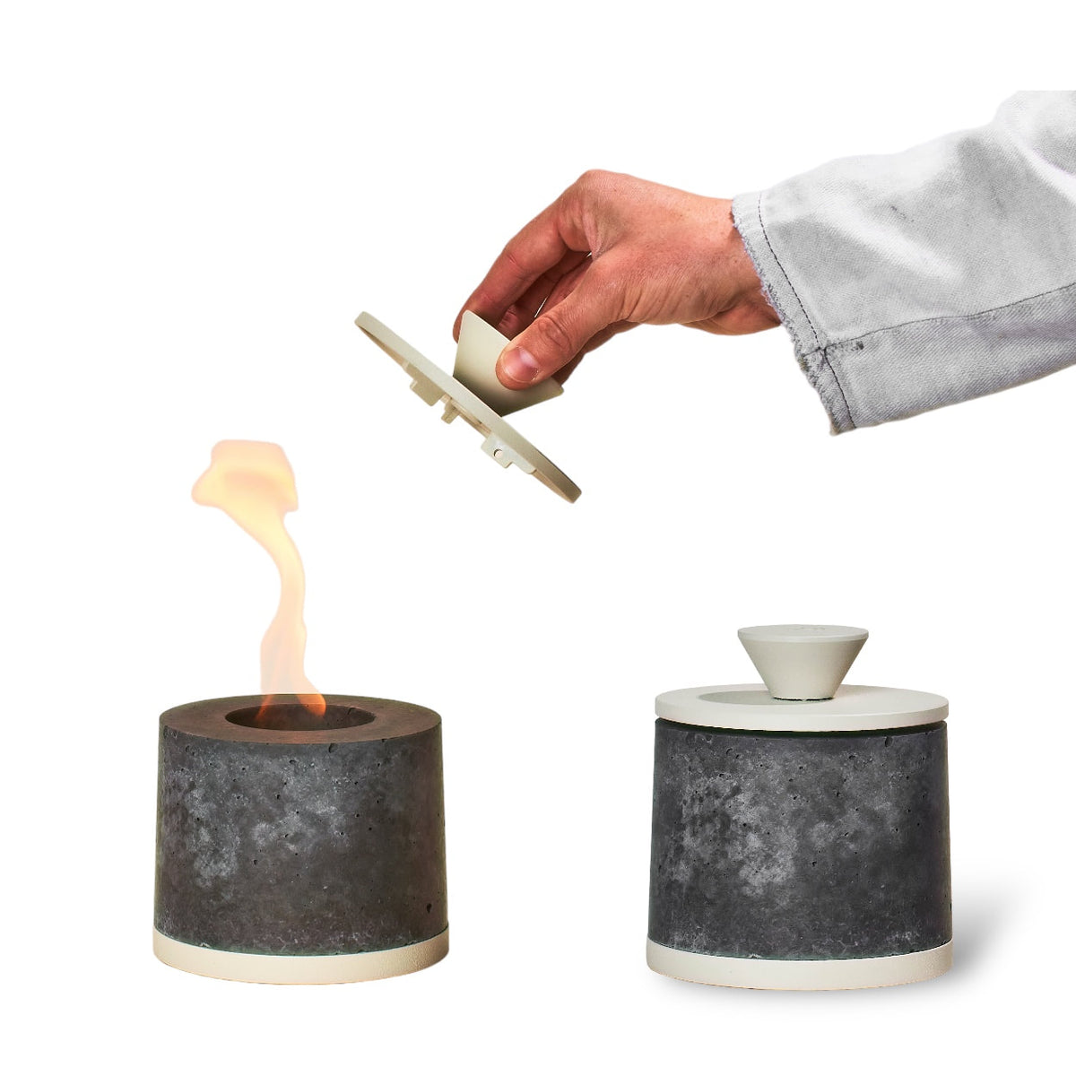 Flikr Tabletop Fireplace – Rust & Cinder
